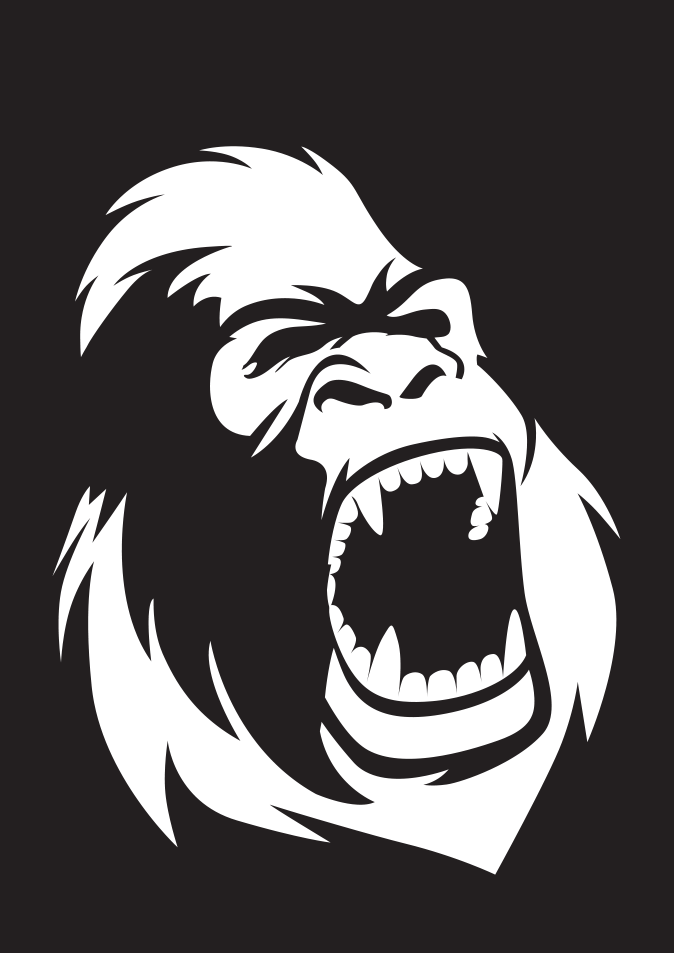 Angry Gorilla Stencil