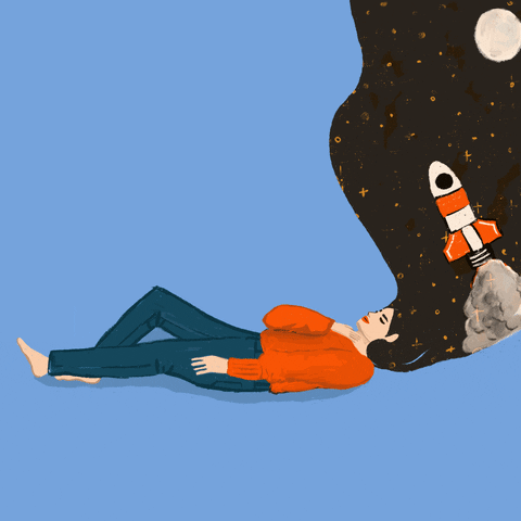 Girl Dreaming GIF by BrittDoesDesign - Find & Share on GIPHY