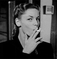 Lauren Bacall Smoking By Warner Archive Find And Share On Giphy