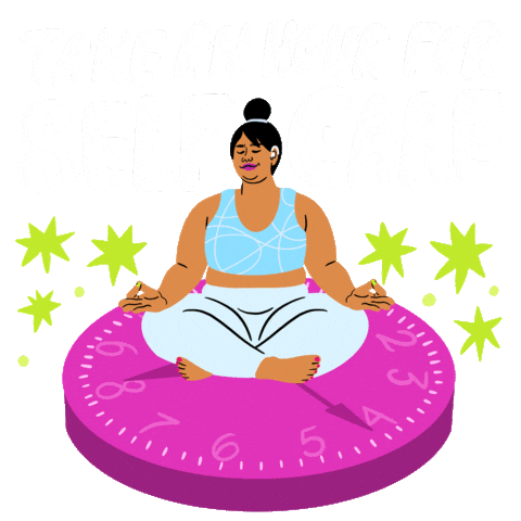 7 Stickers to Prioritize Self Care in 2024 by INTO ACTION | GIPHY
