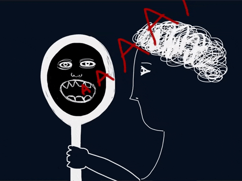 Angry Mirror Mirror GIF by Barbara Pozzi - Find & Share on GIPHY
