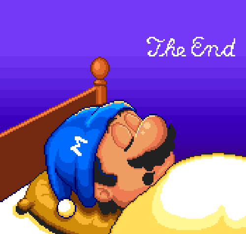 The End Mario Gif