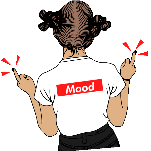 Girl Middle Finger Cartoon