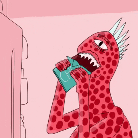 Monster Eating GIF by Meditative Raisin - Find & Share on GIPHY