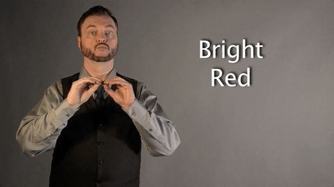 Sign Language Bright Red GIF by Sign with Robert - Find & Share on GIPHY
