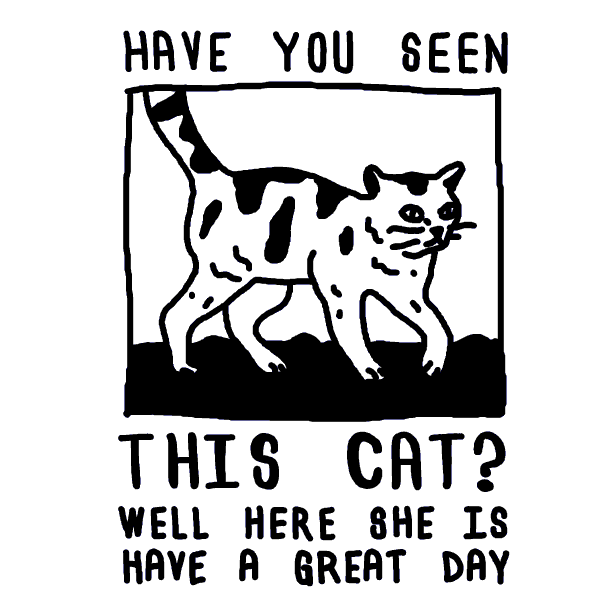 New trending GIF tagged cat drawing poster missing… | Trending Gifs