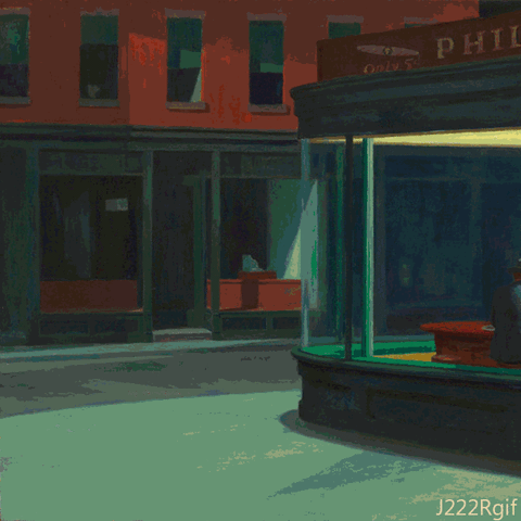 Hopper Nighthawks GIFs - Get the best GIF on GIPHY