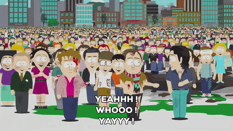 Excited Crowd GIF by South Park - Find & Share on GIPHY