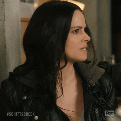 Emily Hampshire Stevie Budd GIF by Schitt's Creek - Find & Share on GIPHY