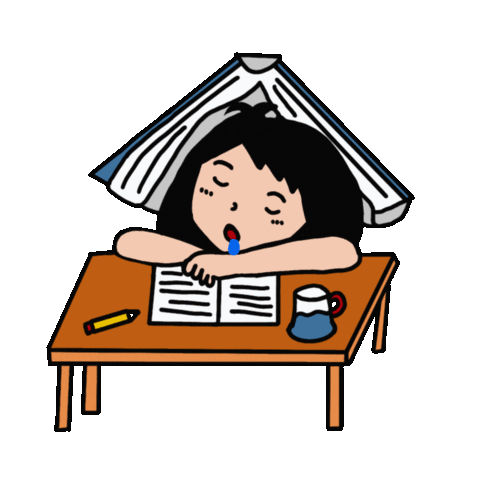 Tired Reading Sticker for iOS & Android | GIPHY