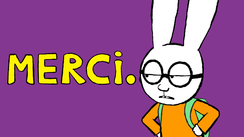 Merci Beaucoup GIF by Simon Super Rabbit - Find & Share on GIPHY