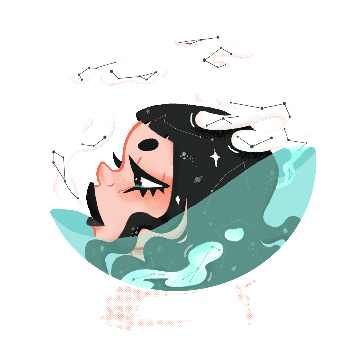 Sad Outer Space Sticker by SudiBear Art+Design for iOS & Android | GIPHY