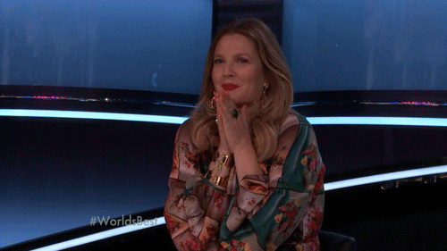 Excited Drew Barrymore By Cbs Find And Share On Giphy