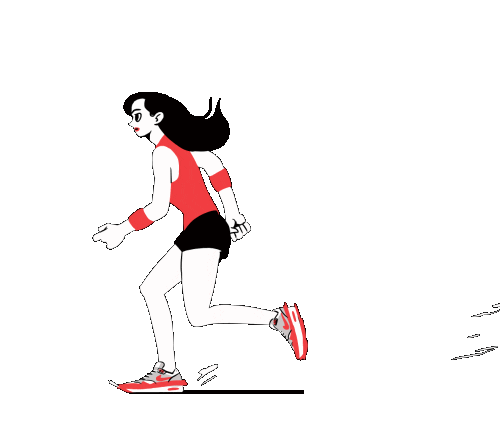 Woman Running Animated Gif