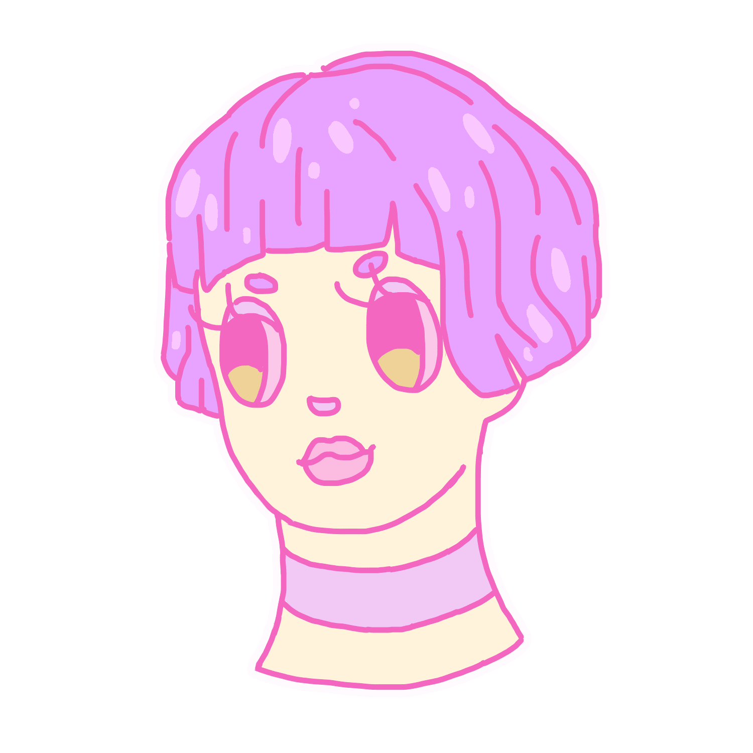 Girl Fringe Sticker by cait robinson for iOS & Android | GIPHY