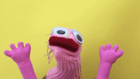 Sock Puppet Waving GIF by Hazelnut Blvd - Find & Share on GIPHY