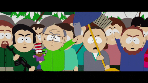 Angry Crowd GIF by South Park - Find & Share on GIPHY