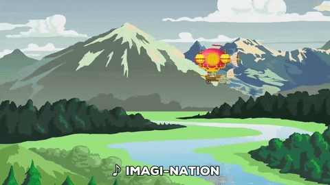 Blimp With Mountains GIFs - Get the best GIF on GIPHY