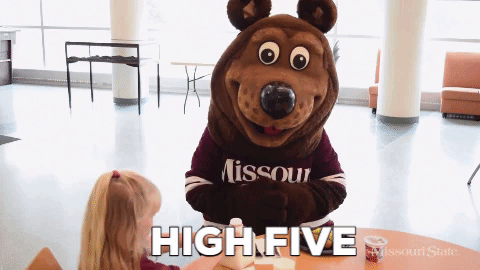 Bear High Five Gif