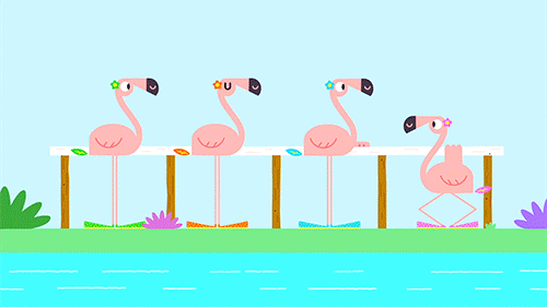 Stretching Pink Flamingos GIF by Hey Duggee - Find & Share on GIPHY