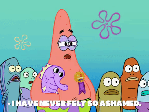 Spongebob Embarrassed Gif