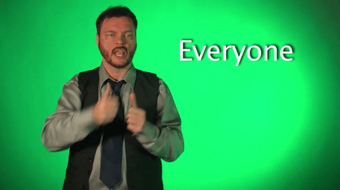 Sign Language Everyone GIF by Sign with Robert - Find & Share on GIPHY