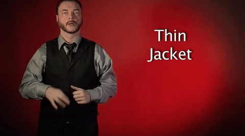 Sign Language Thin Jacket GIF by Sign with Robert - Find & Share on GIPHY