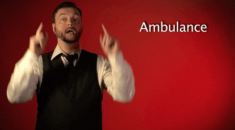 Sign Language Ambulance GIF by Sign with Robert - Find & Share on GIPHY
