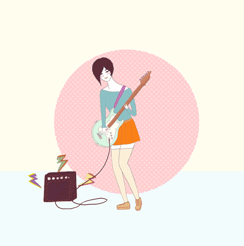 Girl Playing Guitar GIFs - Get the best GIF on GIPHY