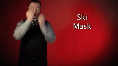 Sign Language Ski Mask GIF by Sign with Robert - Find & Share on GIPHY