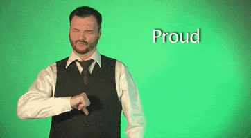 Proud Sign Language GIF by Sign with Robert - Find & Share on GIPHY