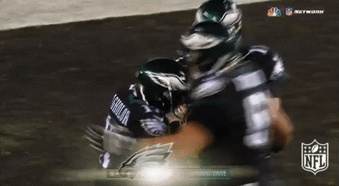 Philadelphia Eagles Hug GIF by NFL - Find & Share on GIPHY