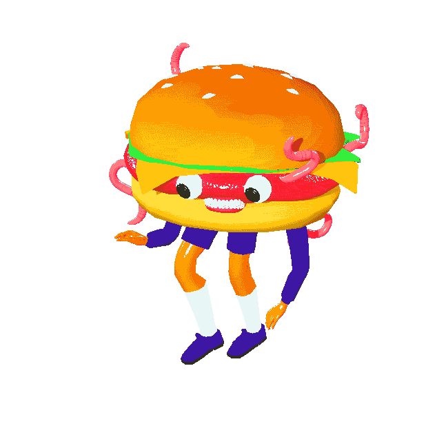 Burger Dancing Sticker by Alexandre louvenaz for iOS & Android | GIPHY