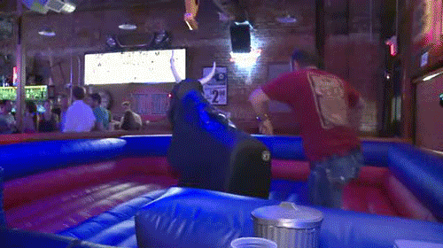 Mechanical Bull Riding Gif