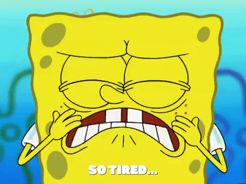Spongebob Tired Gif