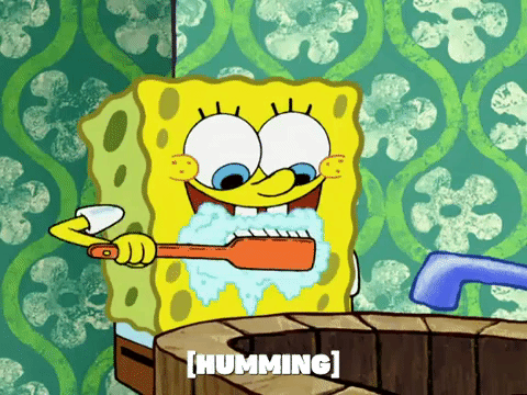 Spongebob Brushing Teeth