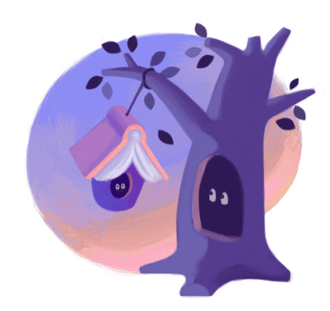 Searching Tree House Sticker by Monika Klobčar for iOS & Android | GIPHY