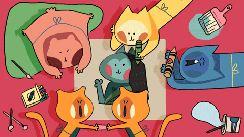 Cat Art GIF by GIPHY Studios Originals - Find & Share on GIPHY