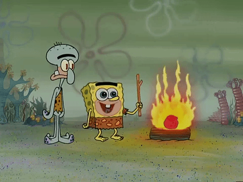 Spongebob Campfire Gif