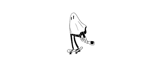 Ghost Skateboarding GIF by jsot - Find & Share on GIPHY