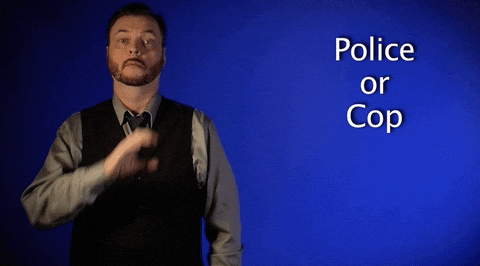 Sign Language Police GIF by Sign with Robert - Find & Share on GIPHY