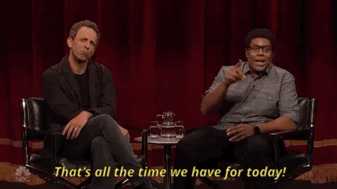 Closing Seth Meyers GIF by Saturday Night Live - Find & Share on GIPHY
