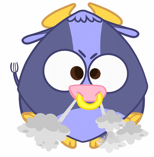 Angry Cow Gif