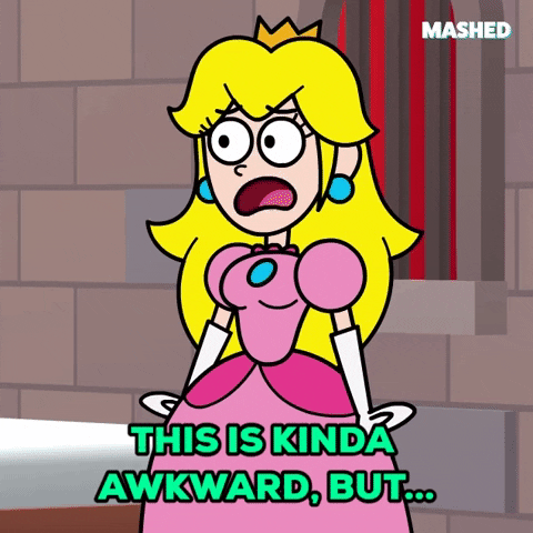 Embarrassed Princess Peach GIF by Mashed - Find & Share on GIPHY