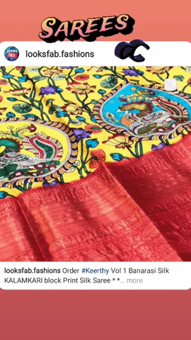 Kalamkari-printed-sarees GIFs - Get the best GIF on GIPHY
