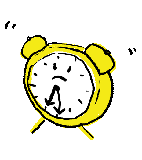 Sad Alarm Clock Sticker by printmeggin for iOS & Android | GIPHY