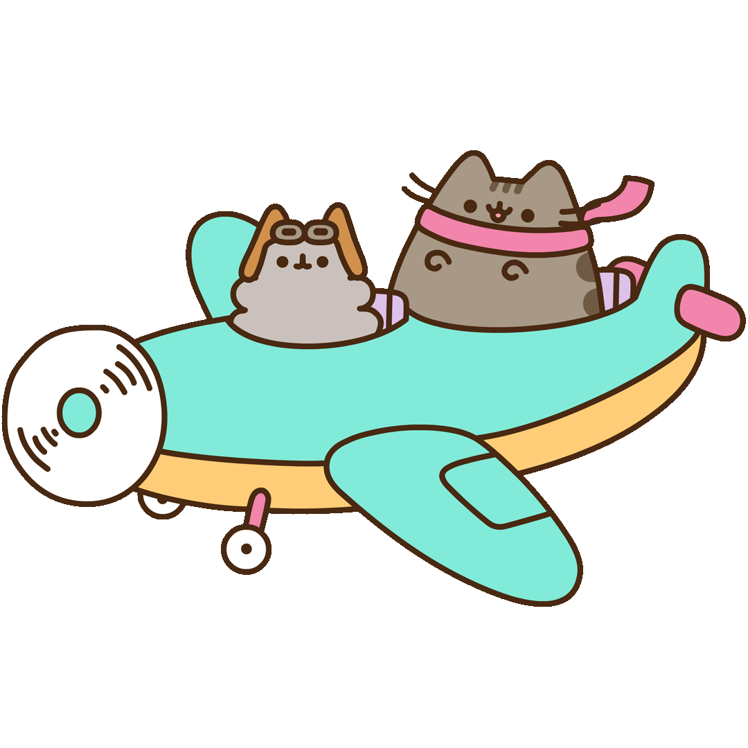 Travel Flying Sticker by Pusheen for iOS & Android | GIPHY