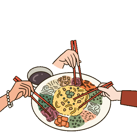 Chinese Eating Sticker by Carolynn for iOS & Android | GIPHY