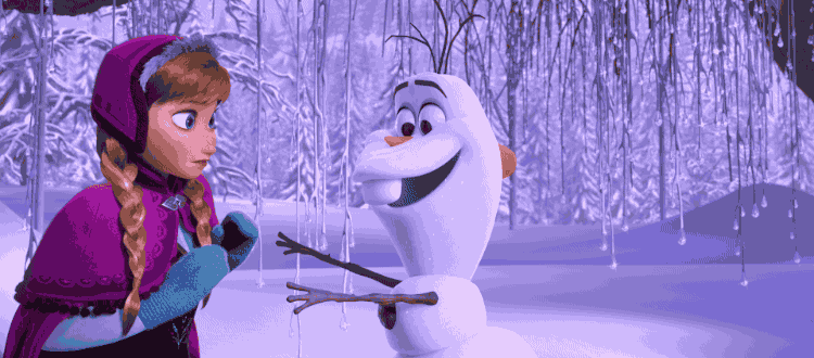 Olaf Melting Gif