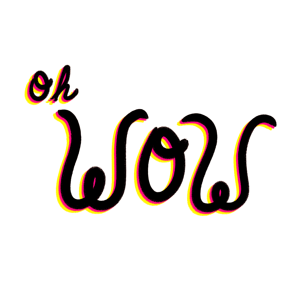 Pink Wow Sticker by Liz Rodriguez for iOS & Android | GIPHY